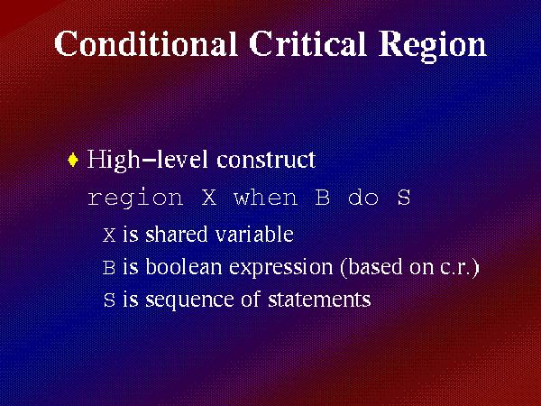 Conditional Critical Region