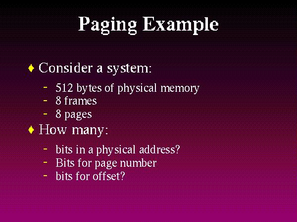 Paging Example